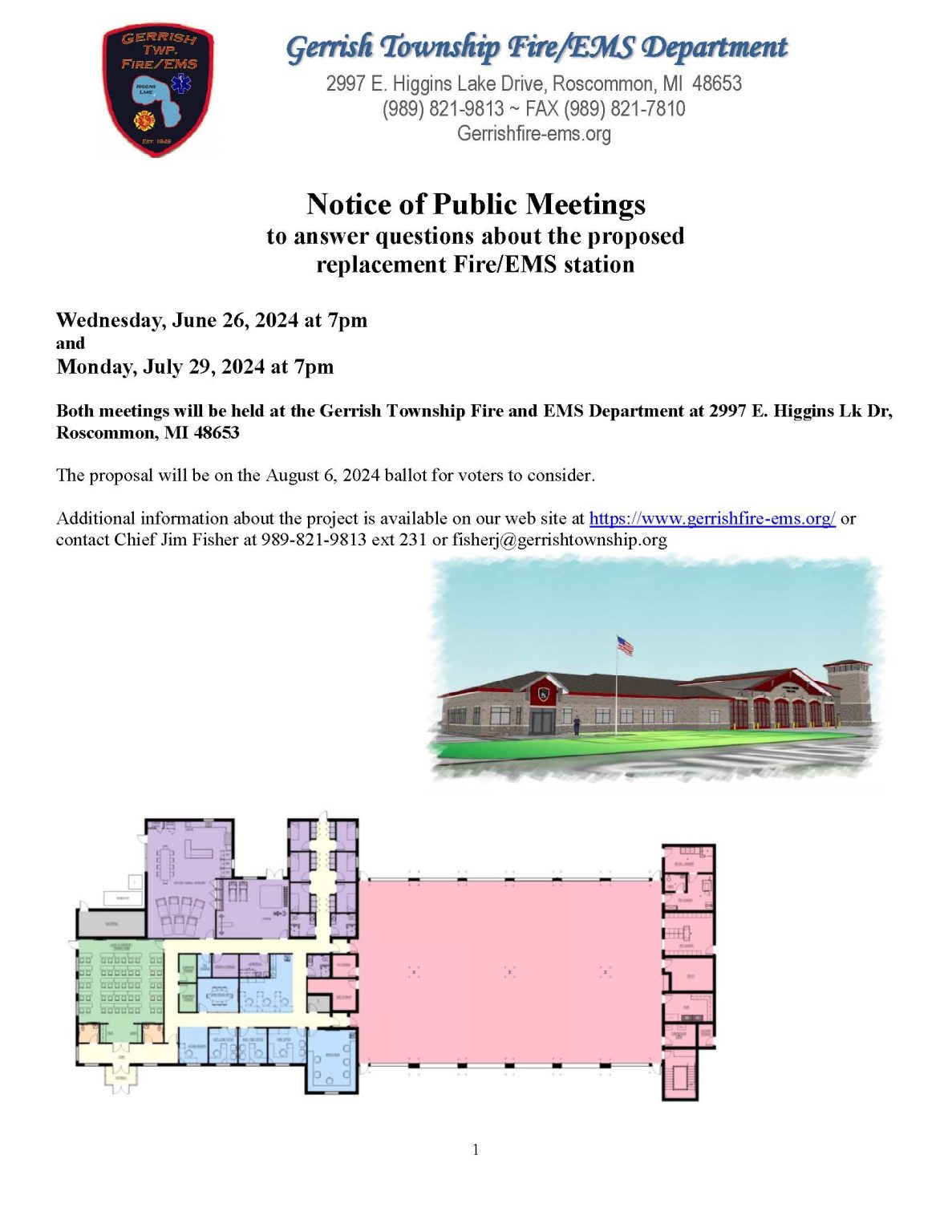 Replacement Fire Station Proposal - Gerrish Township Fire & EMS